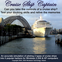 Cruise Ship Captain, computer simulator, learning tool