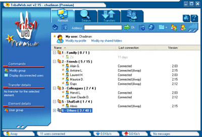 TribalWeb, exchange files, private network